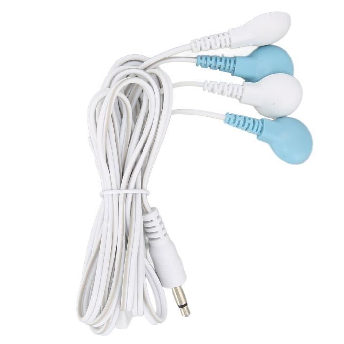 Omabeta Fils d'électrodes Câble d'électrode d'électrothérapie 4 en 1 ...