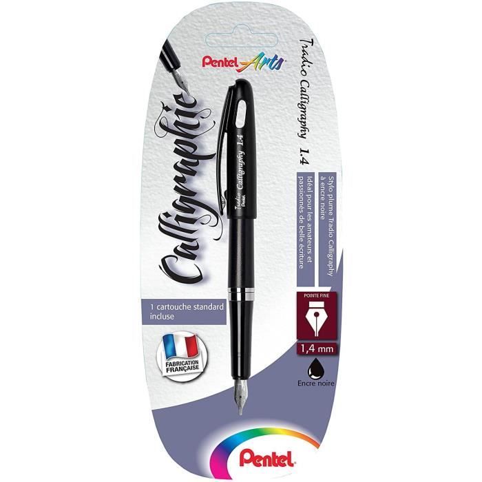 Stylo plume calligraphie - PENTEL - TRC1-14A - Pointe 1,4mm - Plume ...