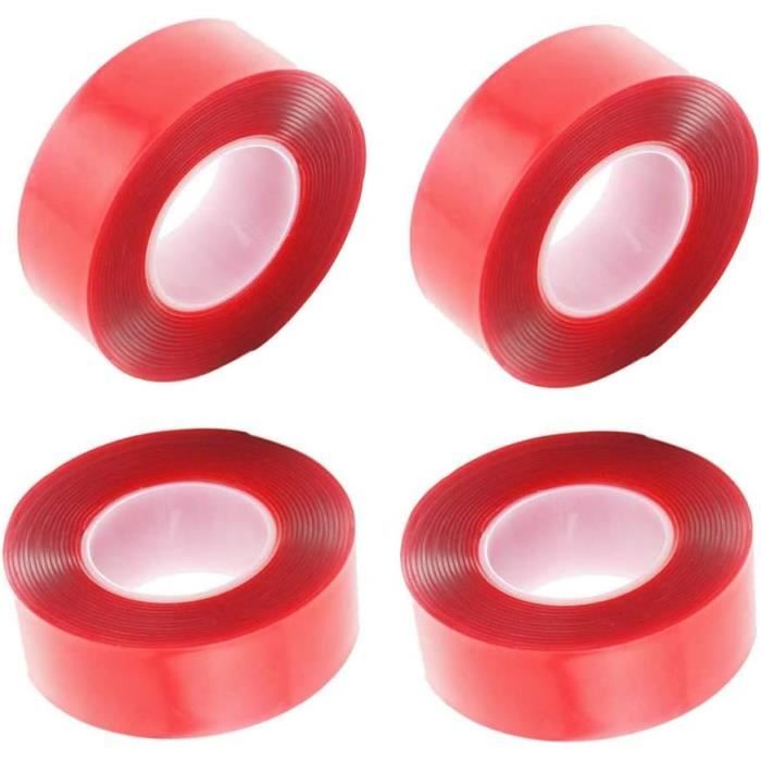 4 Ruban Adhésif Double Face, Ultra Forte Ruban Autocollant, Colle Haute ...