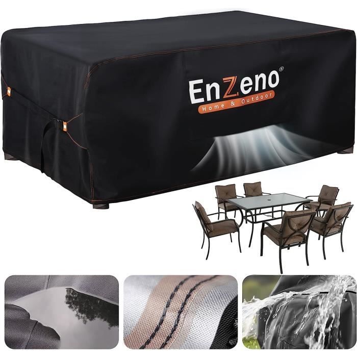 Housse de protection pour meubles de jardin étanche avec ouvertures d ...