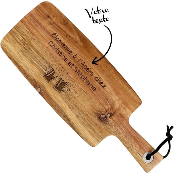 KDO-MAGIC - Planche apéro personnalisée - Planche à découper personnalisable - Texte gravé - 4 ...