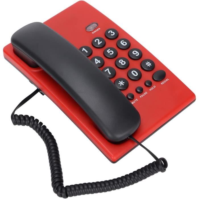 Téléphone Fixe, Téléphone Filaire Multifonctionnel Sans Batterie ...