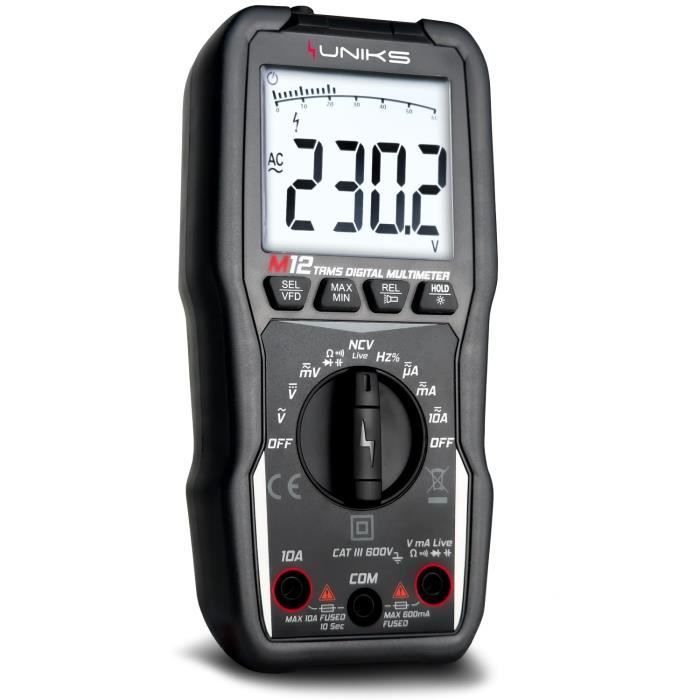 | Multimètre Numérique Professionnel Trms - Multimètre M12 6000 Comptes ...