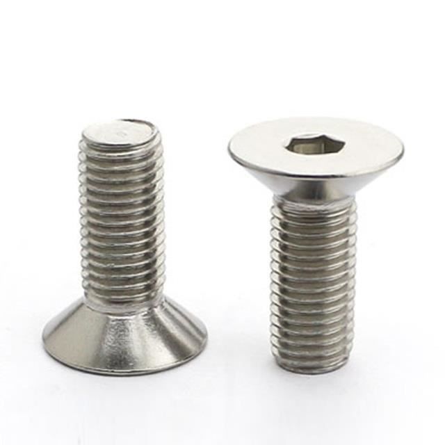 VIS,Stainless Steel 304-M4 20pcs-50mm--Tête De Clé Allen Din7991 M2 M2.5 M3 M4 M5 M6, Acier ...