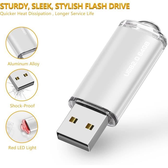 Cle Usb 64 Go, Clé Usb 64 Giga Mini Clef Usb 64Go Usb 2.0 Pen Drive ...