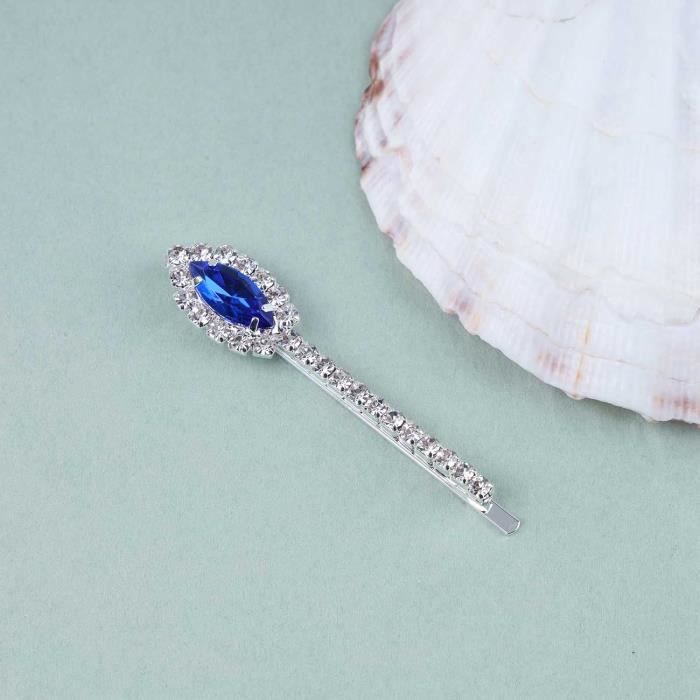 Vintage Sapphire Crystal Hair Pin Barrettes Blue Crystal Wedding Hair ...