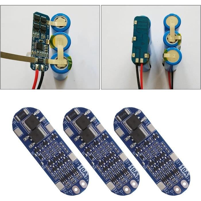 Piles Rechargeables - Lot 3 Cartes Protection Batterie Lithium 3s 10 ...