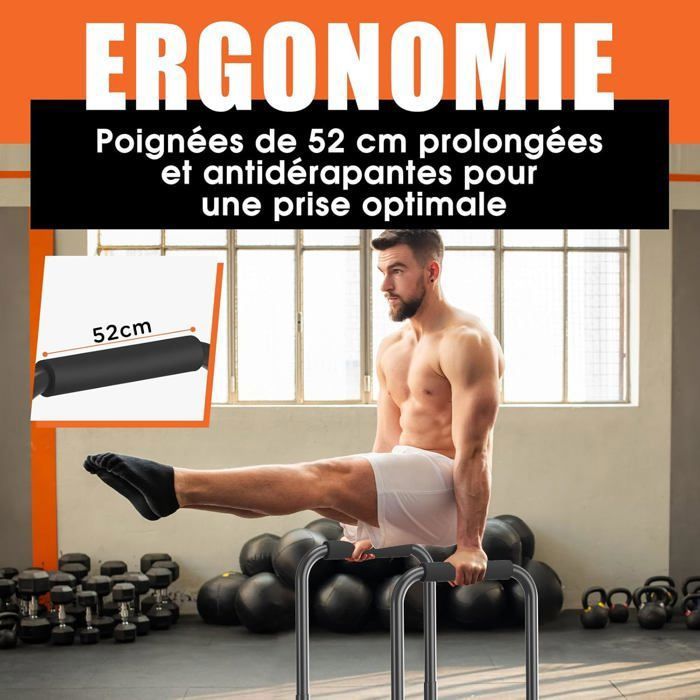 DH FitLife Barres de Dips | Station de Musculation Réglable 80-90 cm ...