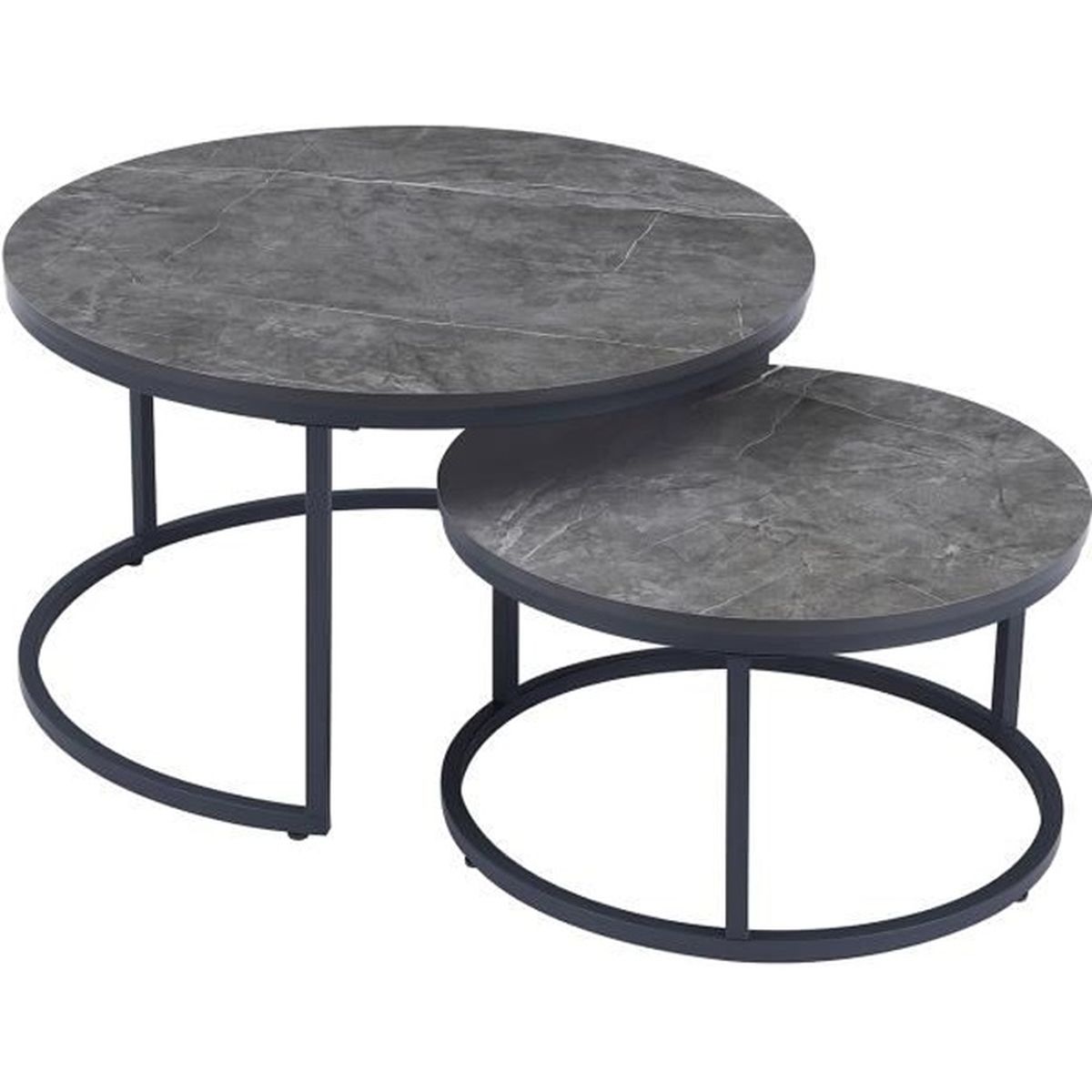 Table Basse Scandinave Table Gigogne 2 Pièces Table Dappoint Bois