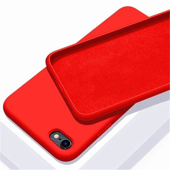 Rouge-Pour iPhone SE 2022-Coque en silicone liquide pour iPhone, coque ...
