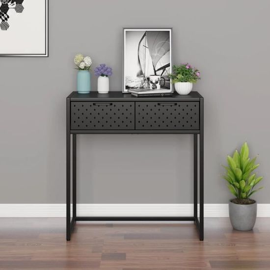AKOZON Table console Anthracite 72x35x75 cm Acier - AKO7867916839970 ...