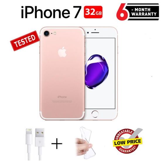 Apple iPhone 7 Rose Gold 32Go - Reconditionné - Cdiscount Téléphonie