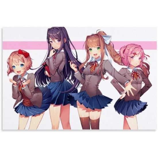 Doki Doki Poster de club de litt233rature Poster d233coratif sur toile ...
