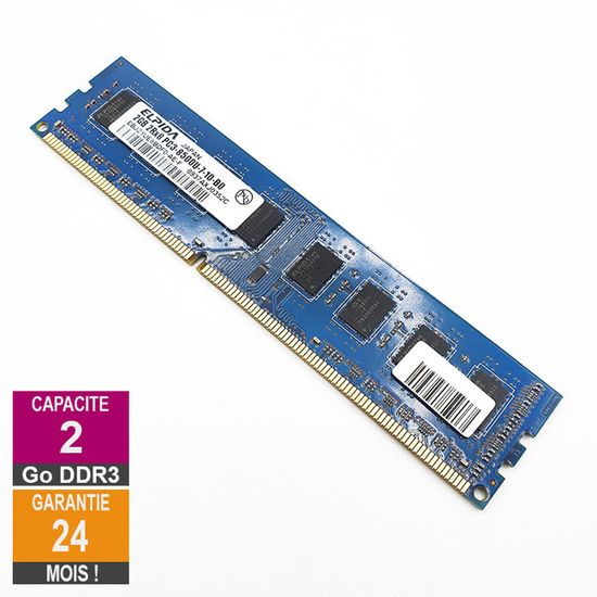 Barrette Mémoire 2Go RAM DDR3 Elpida EBJ21UE8BDF0-AE-F DIMM PC3-8500U 2Rx8 - Cdiscount Informatique