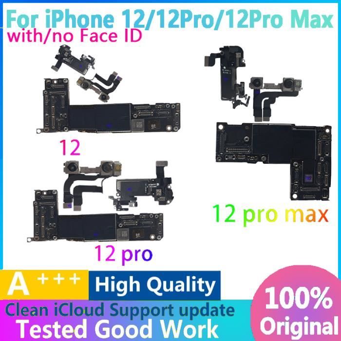 ID de visage 12Mini 64G-Carte mère 100% originale débloquée pour iPhone 12-Pro-Pro Max, avec ...
