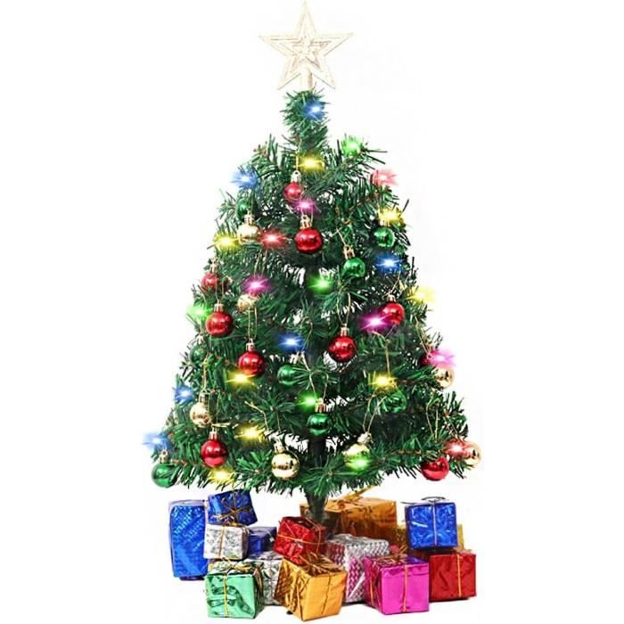 Sapin De Noel Artificiel 60Cm, Sapin De Noel Lumineuse À Pile Avec ...