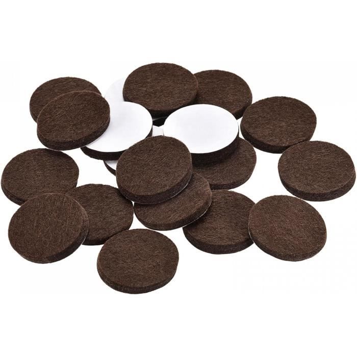 Patins de Cha Feutre Tampon Meuble Autoadhésif 30mm Diamètre 5mm Épais Plancher Protecteurs ...