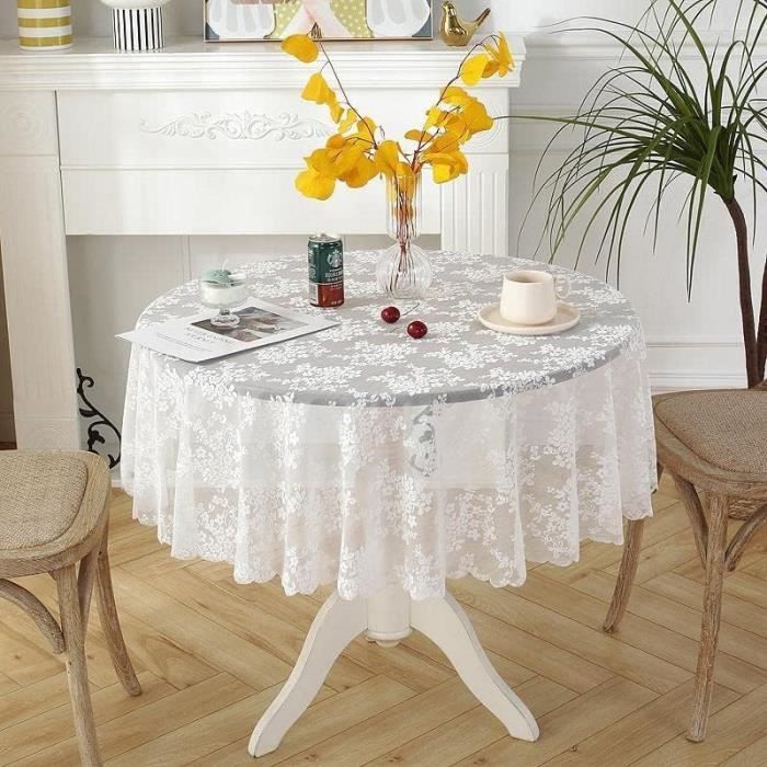 Nappes Rondes - Nappe En Dentelle Ronde Nappe Blanche En Dentelle Pour ...