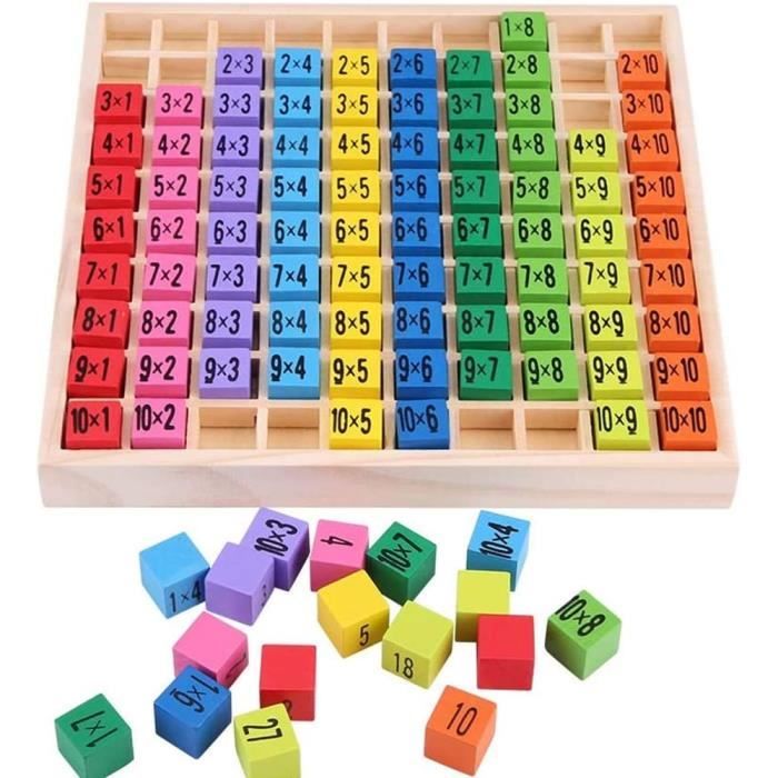 Abaques Bois,Montessori Maths,Table de Multiplication en Bois,Jouet en ...