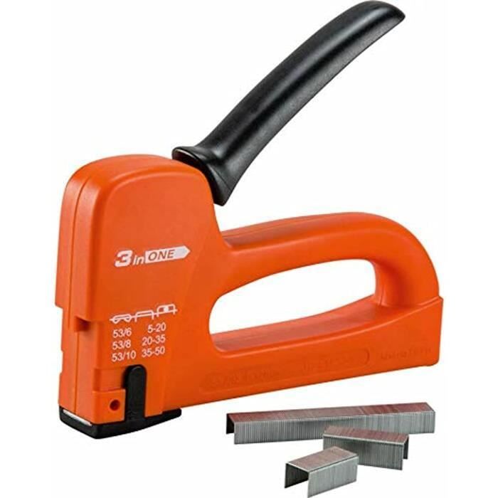 Agrafeuse Manuelle 3 en 1 Robuste - Murale - Câblage - Agrafage gros ...