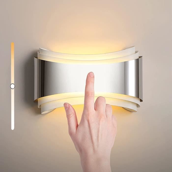LED Applique Murale avec Interrupteur Tactile Éclairage Haut et Bas ...