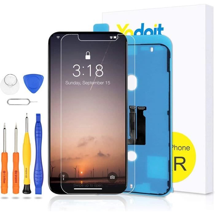 Écran LCD pour iPhone XR Vitre Tactile Complet (6,1 Pouces Noir) Touch Remplacement Assemblé ...