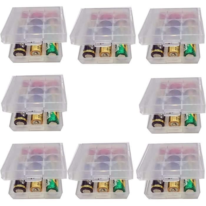 Lot de 8 18650 Boîte à en Plastique, Boîte de Rangement pour Piles et ...