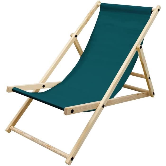 ECD Germany Chaise Longue de Jardin en Bois de Pin - 3 Positions de Couchage - jusqu'à 120 kg ...