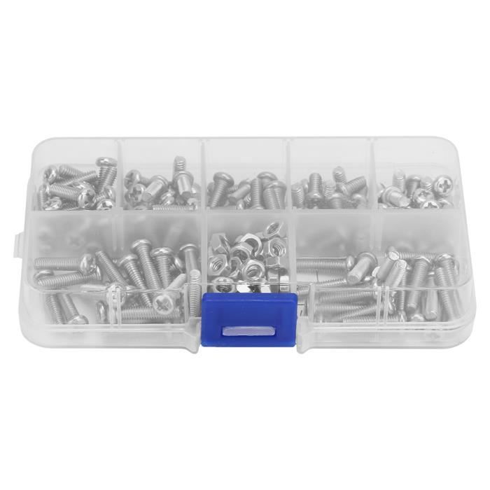 Ensemble de vis et écrous croisés, ensemble de vis en acier inoxydable ...