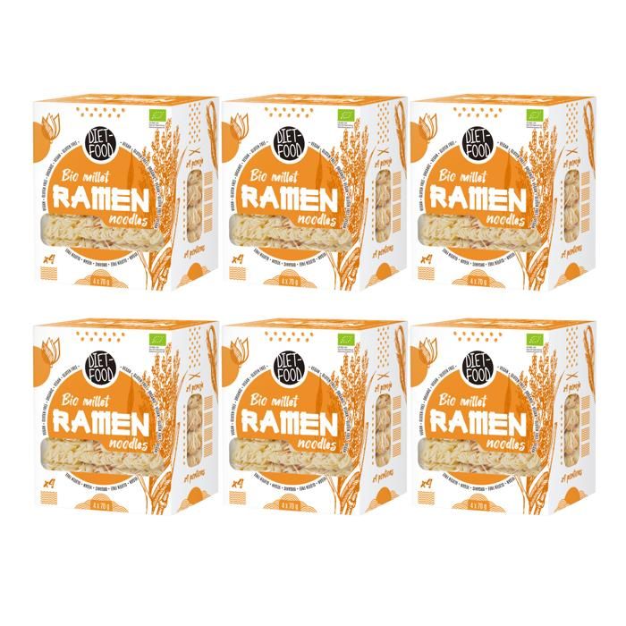 DIET-FOOD Nouilles Ramen de Millet BIO, Végan et sans Gluten, sans Soja ...