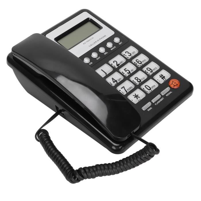 Duokon Téléphone fixe filaire domestique KXT8001CID Téléphone filaire Identification de l ...