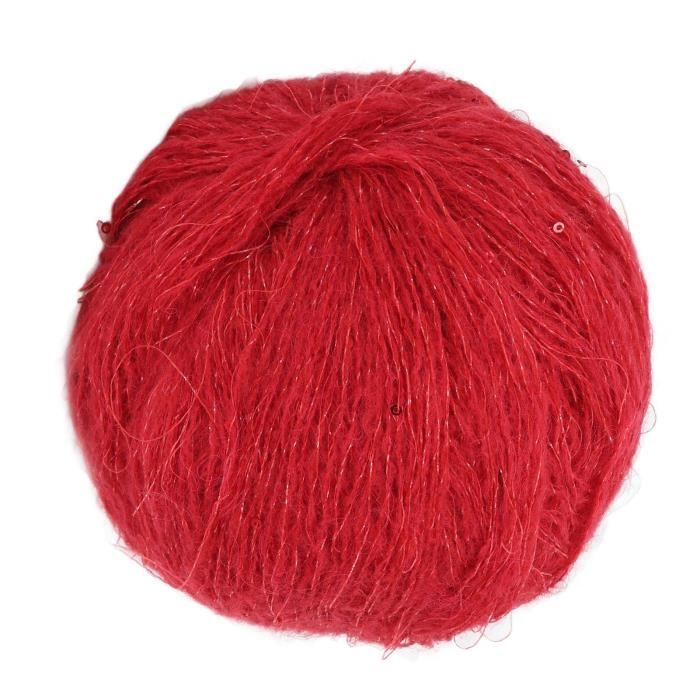 Fil de crochet Fil de mohair, fil de laine de coton anti-boulochage ...