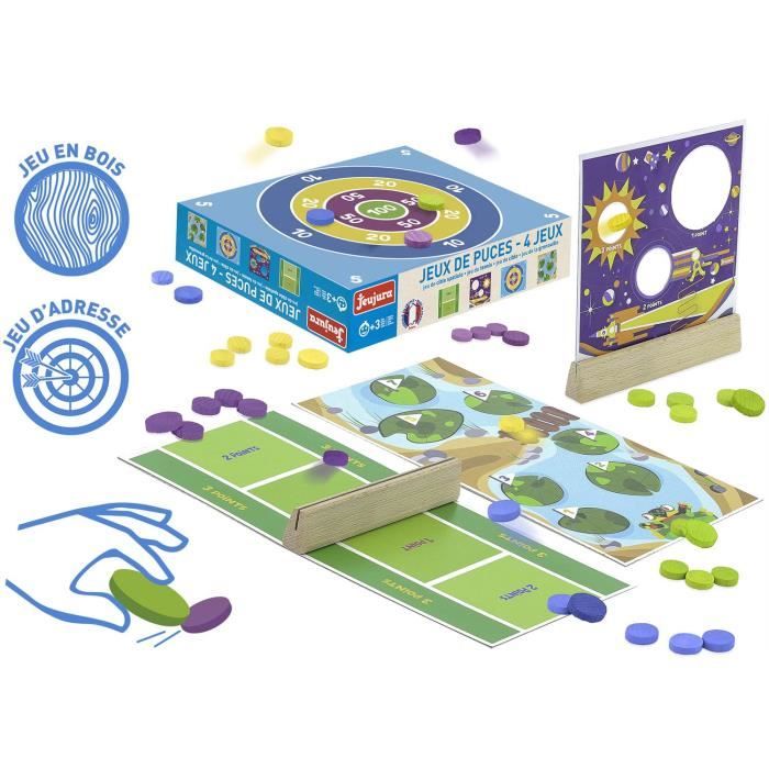 Jeux de Puces – 4 jeux – Puces en bois - Cdiscount Jeux - Jouets