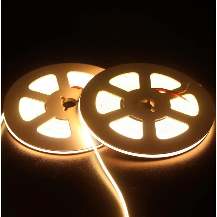 Cob Led Light Band Light, 12V-24V Dimmable 3Mm Largeur Cob Led Band, 5M ...