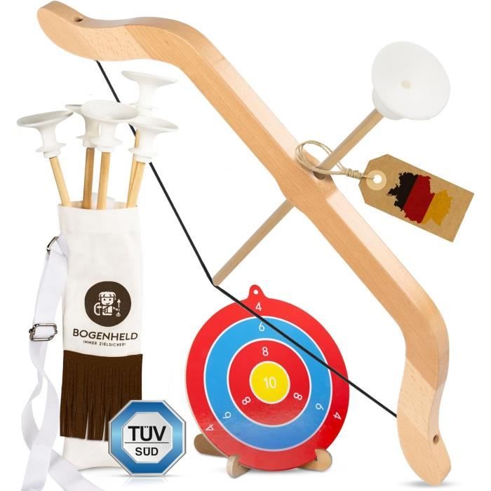BOGENHELD Flèche et arc pour enfants Kit de tir à l'arc avec 5 flèches ...