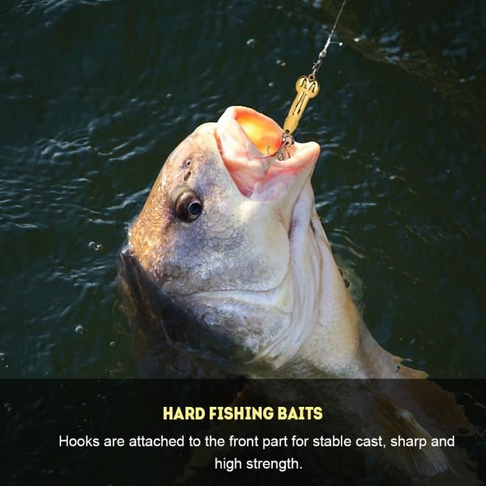 TMISHION Appâts Fihsing Ensemble d'appâts de pêche en métal à ...