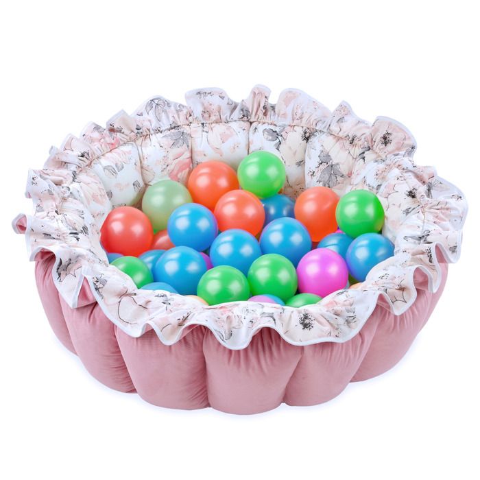 Piscine à balles bébé 130 cm - TOTSY BABY - Velours rose sauvage - Aire D'eveil - Cdiscount Jeux ...