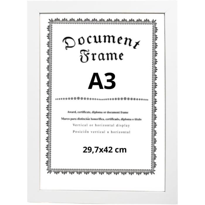 Cadre A3 | Bois | Cadre Photo A3 | Dimensions 30X42 Cm | Idéal Pour Les ...