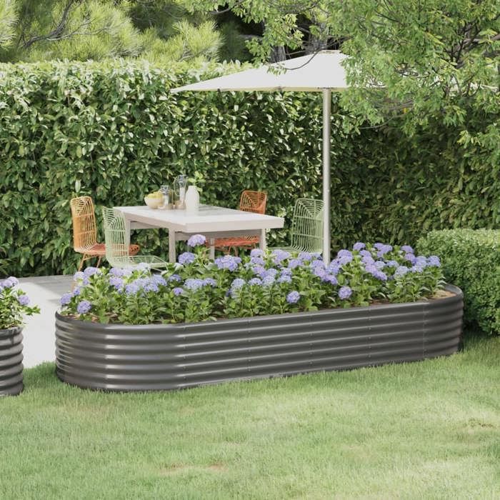 VidaXL Lit Surélevé de Jardin Pot à Fleurs Boîte à Plantes Lit Surélevé ...