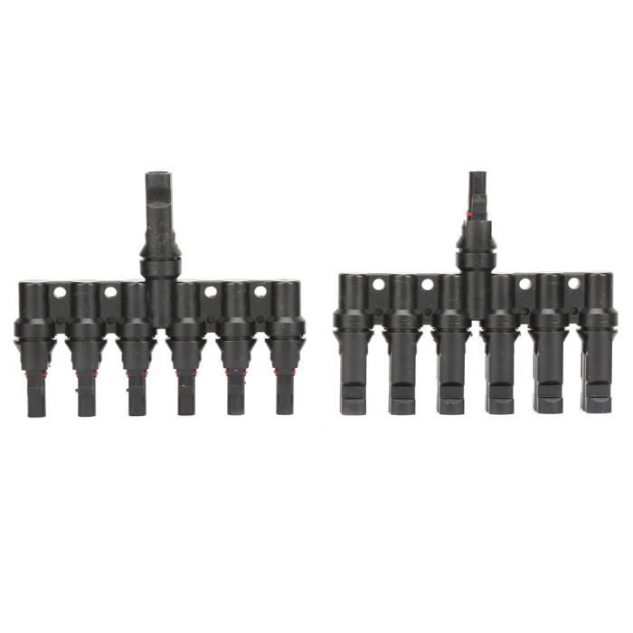 Liukouu 1 paire connecteur de panneau solaire MC4 6T sept voies MC4 six ...