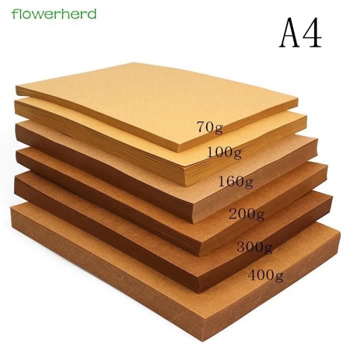 200gsm 10pcs -Papier Kraft dur A4 de haute qualité,70 400g-m2,carton épais pour la fabrication ...