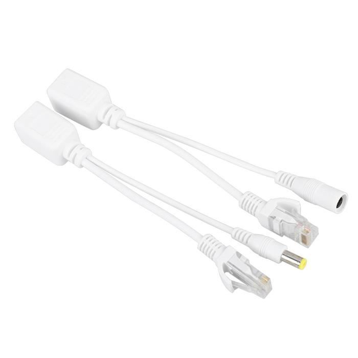 Câble adaptateur POE, câble d'alimentation sur Ethernet Plug and Play ...