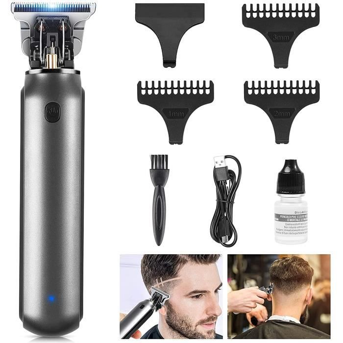 Tondeuse Cheveux Hommes Professionnel,Electrique Finition Barbe et Cheveux,Sans Fil USB ...