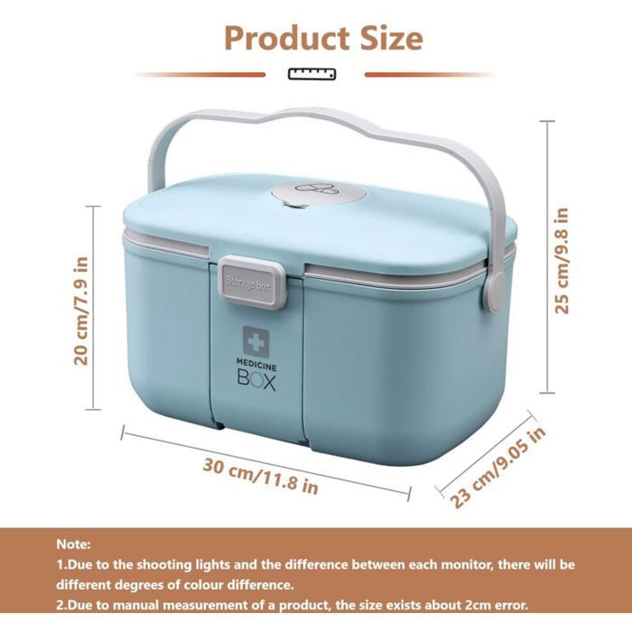 Boite a pharmacie,Boite pharmacie rangement portable 2 couche, avec ...