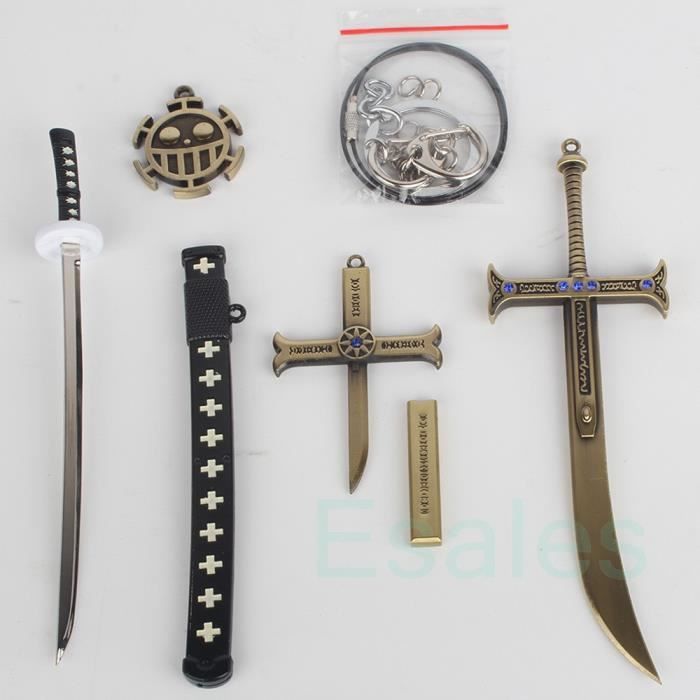 Anime One Piece Trafalgar Law Mihawk Eagle Eye épée arme pendentif ...