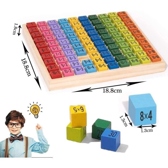 Abaques Bois,Montessori Maths,Table de Multiplication en Bois,Jouet en ...