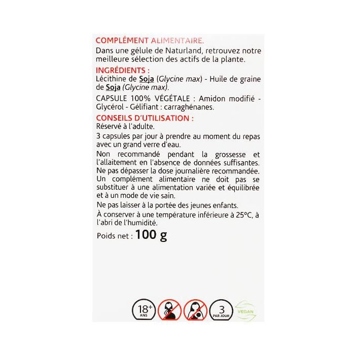 Naturland Lécithine de Soja 160 Capsules - Cdiscount Santé - Mieux vivre