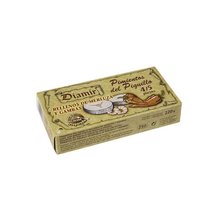 Diamir - Lot 3x Poivron/piquillo farci merlu crevette - Boîte 220g ...