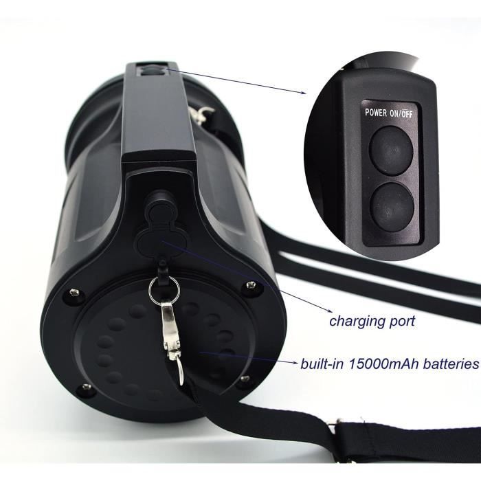 10000 Lumens Lanterne robuste Torche LED puissante Lampe de poche ...