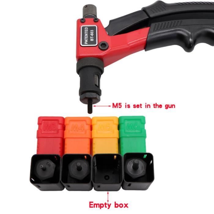 Riveteuse manuelle à économie de main'œuvre de 8 pouces, BT 603, 200mm, avec matrices'écrou, M 3 ...